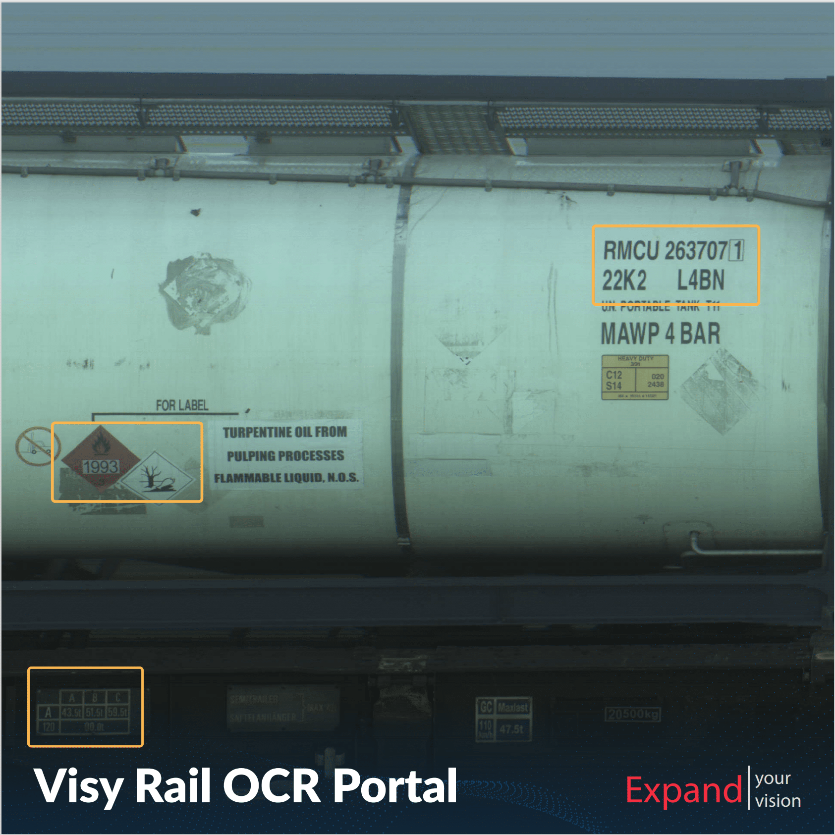 Visy Rail OCR Portal with Visy Train Gate user application - Visy